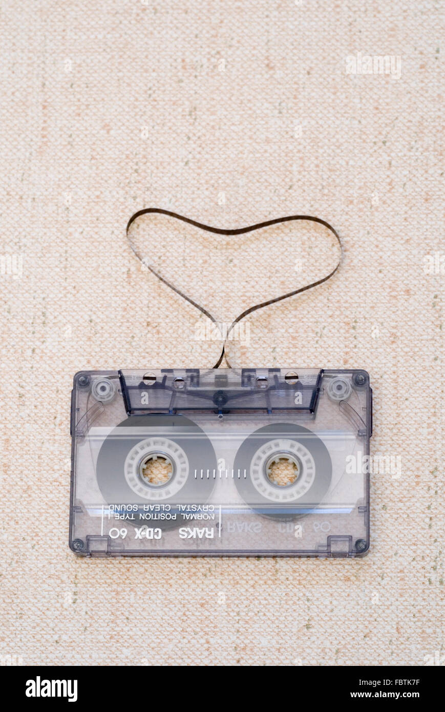 heart shape tape cassette Stock Photo - Alamy