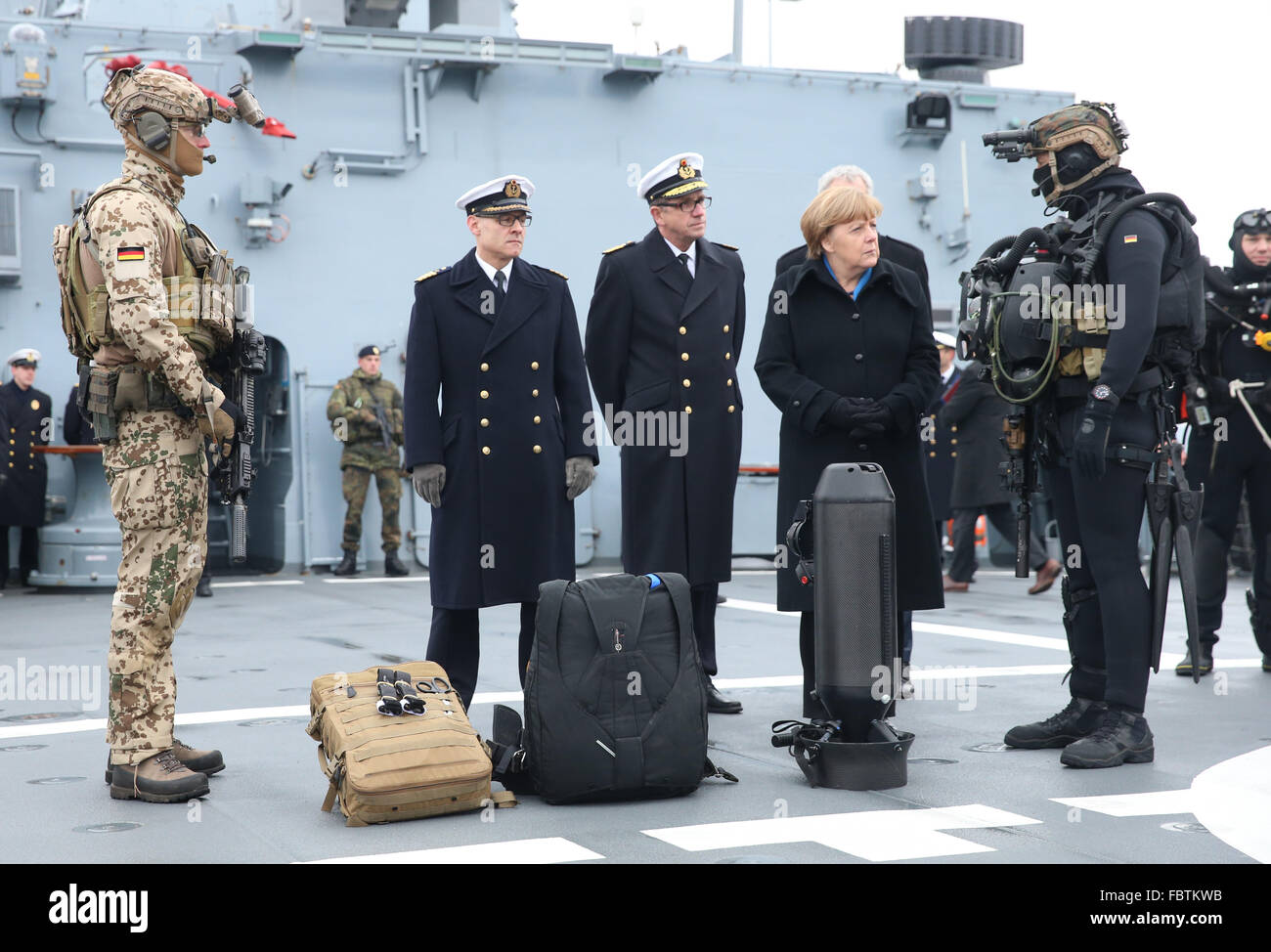 Kiel, Germany. 19th Jan, 2016. German Chancellor Angela Merkel speaking ...