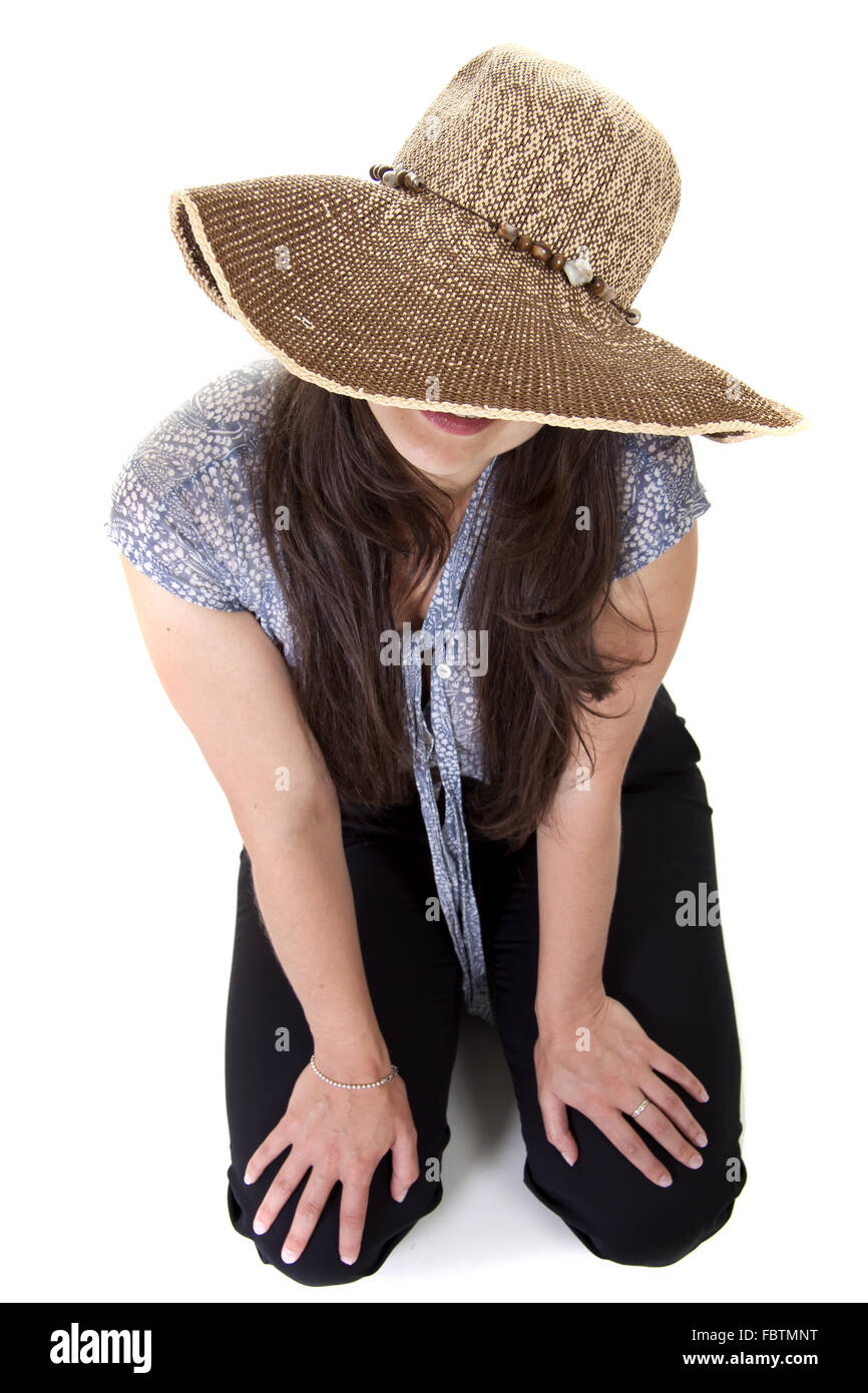 Beautiful shy young woman wearing hi-res stock photography and images ...