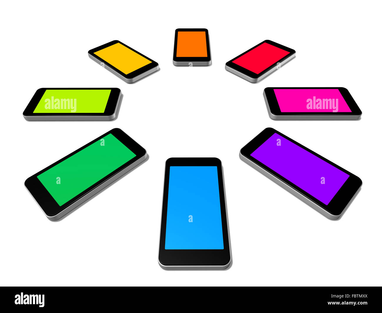 Three mobile Cut Out Stock Images & Pictures - Alamy