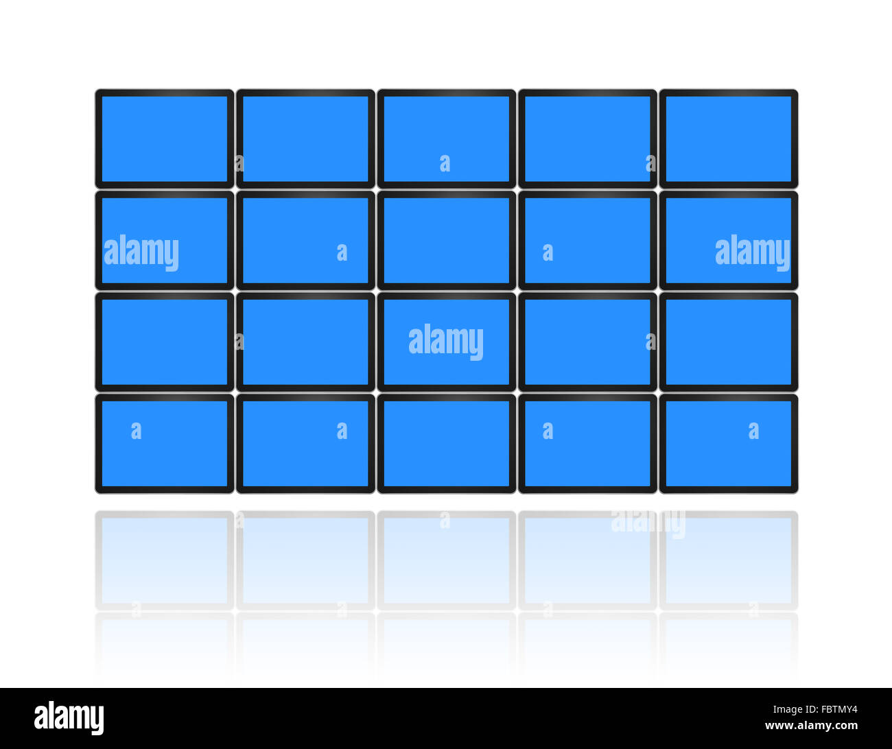 video wall of flat tv screens Stock Photo - Alamy