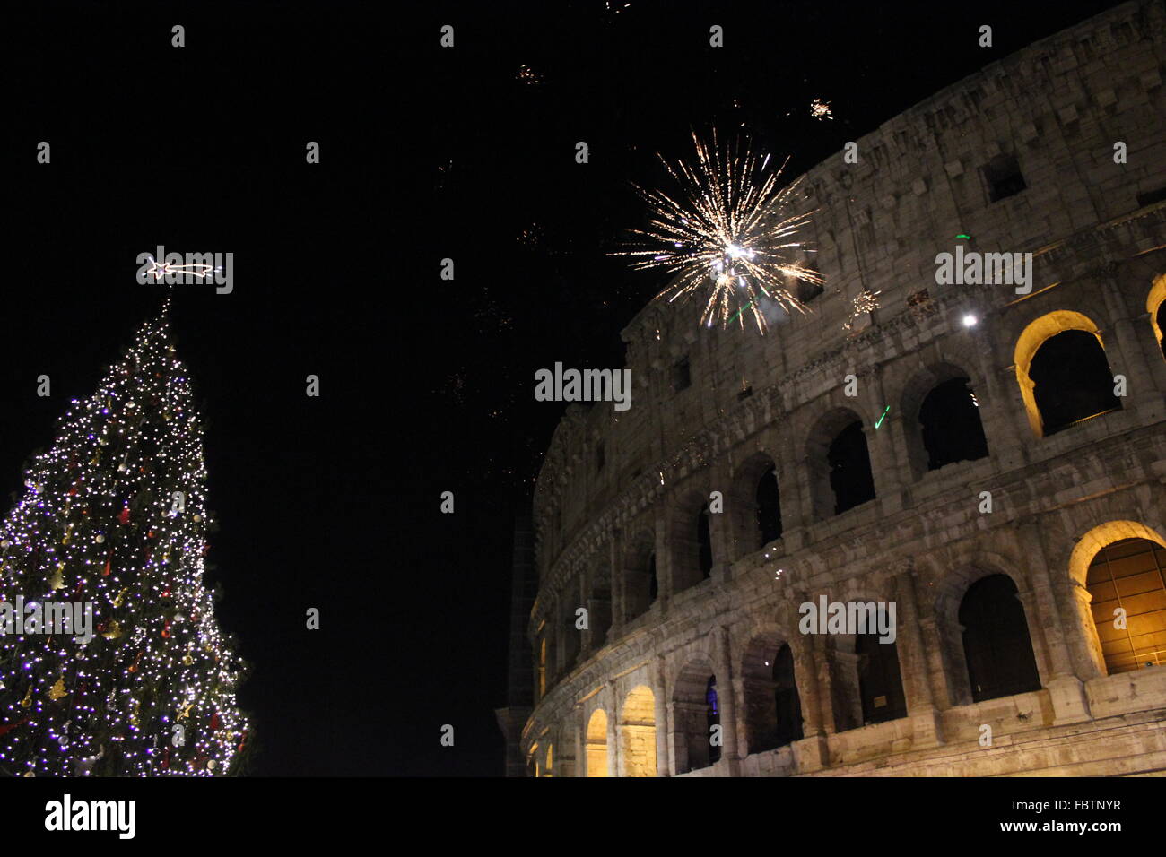 Rome coliseum fireworks hi-res stock photography and images - Alamy