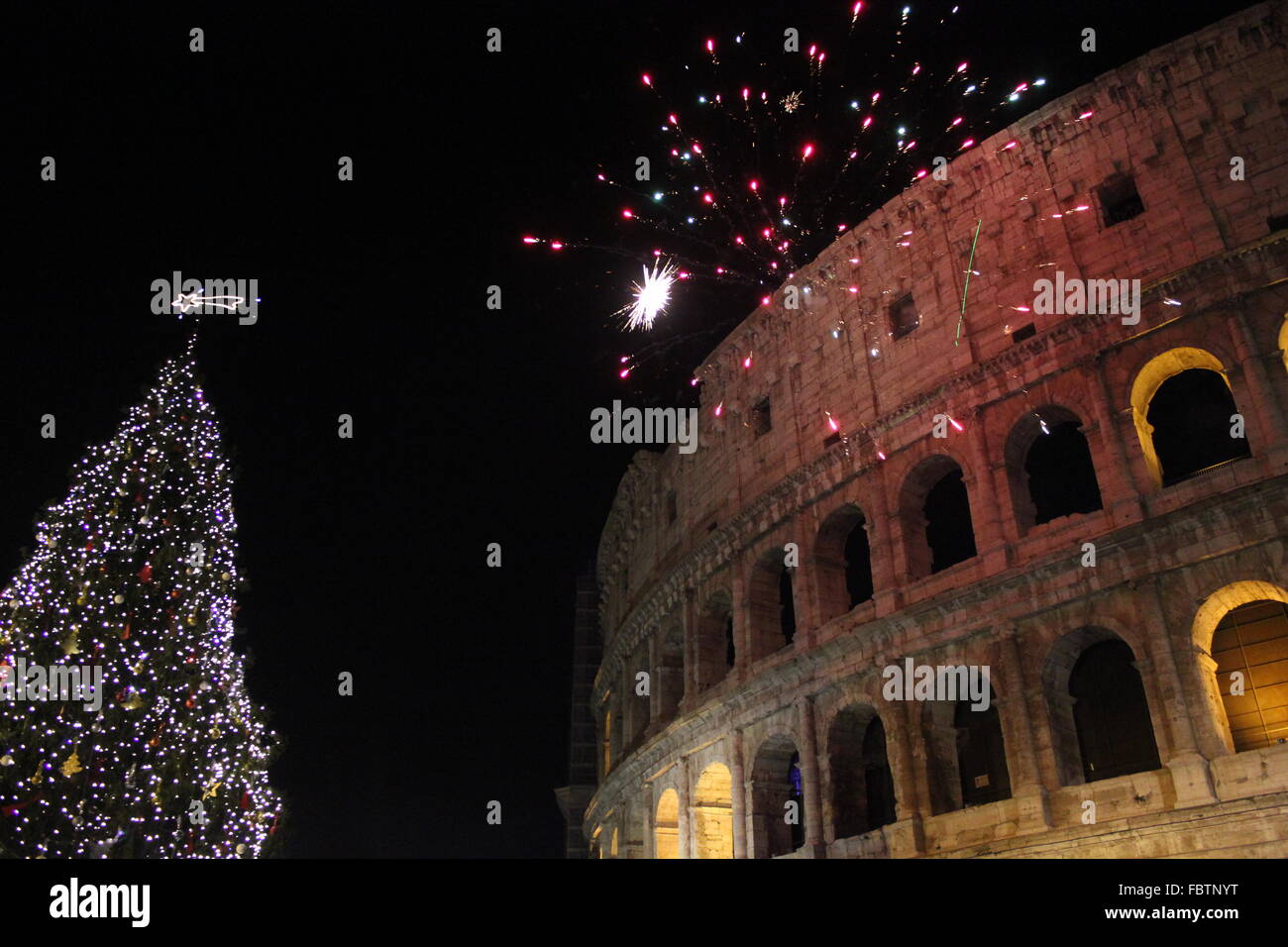 Rome coliseum fireworks hi-res stock photography and images - Alamy
