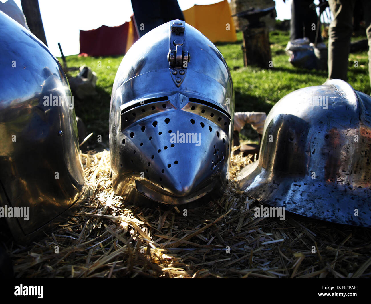Medieval helmets hi-res stock photography and images - Alamy