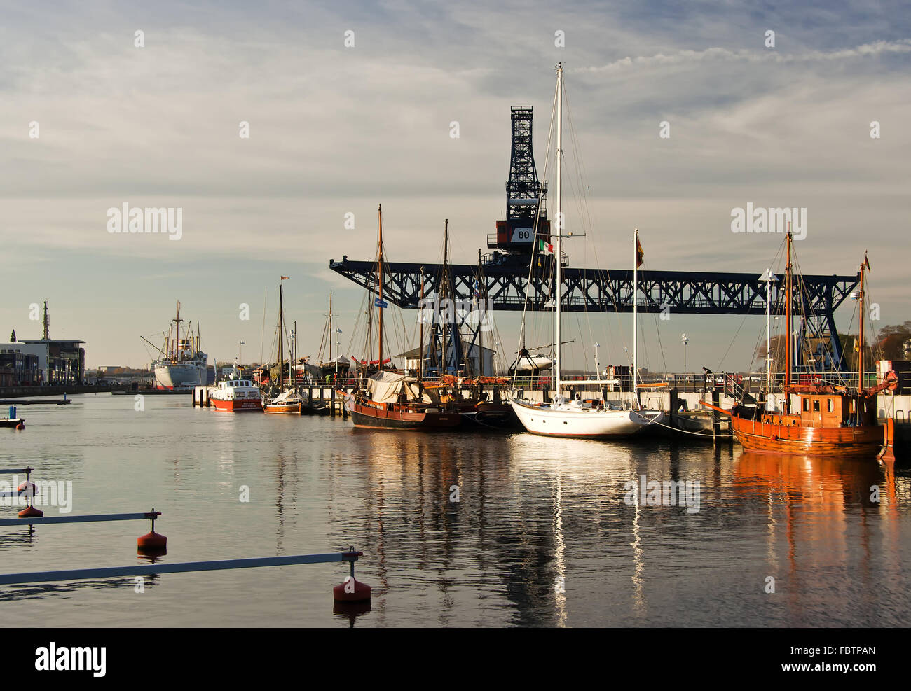 the harbour of Rostock Stock Photo - Alamy
