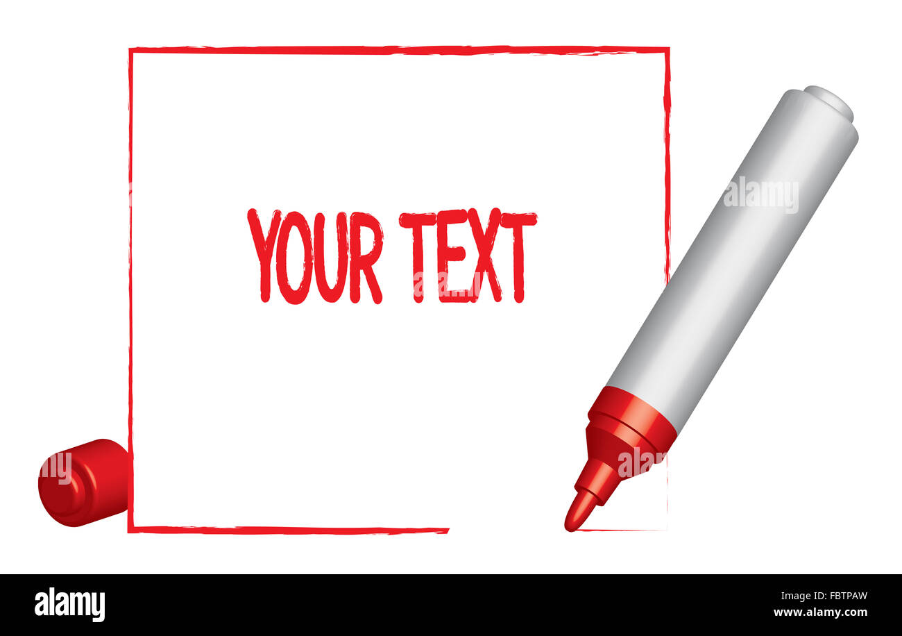 Write felt tip pen Cut Out Stock Images & Pictures - Alamy