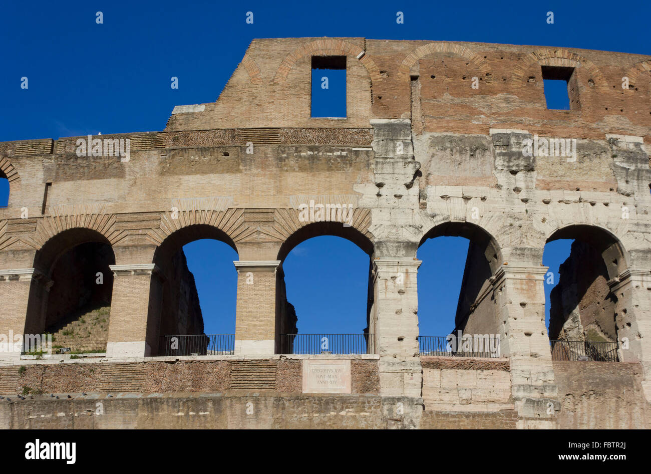 ROME, ITALY - JANUARY 1 2015: Close up detail of the external walls of ...