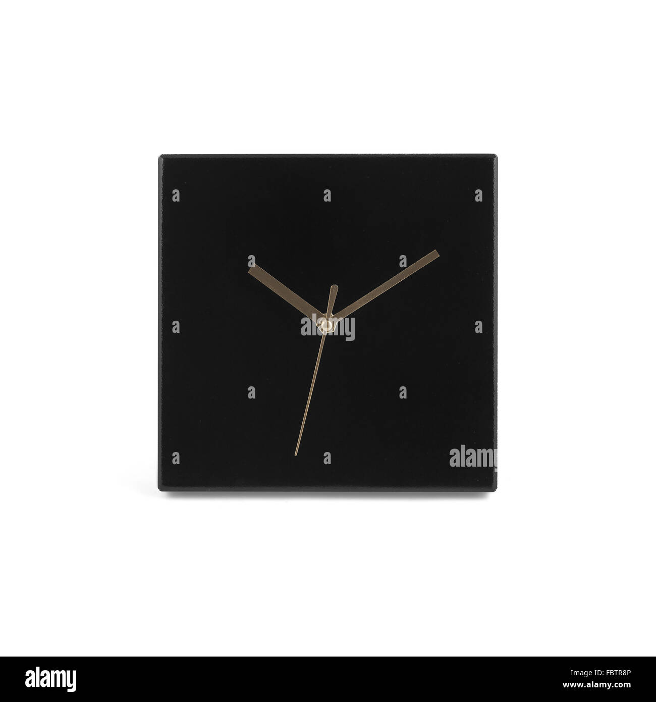 Black simple wall clock - watch isolated on white background Stock ...