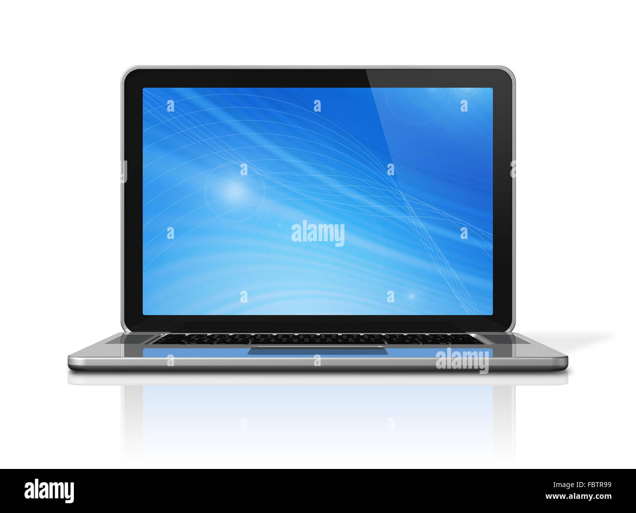 Laptop computer isolated on white Stock Photo - Alamy