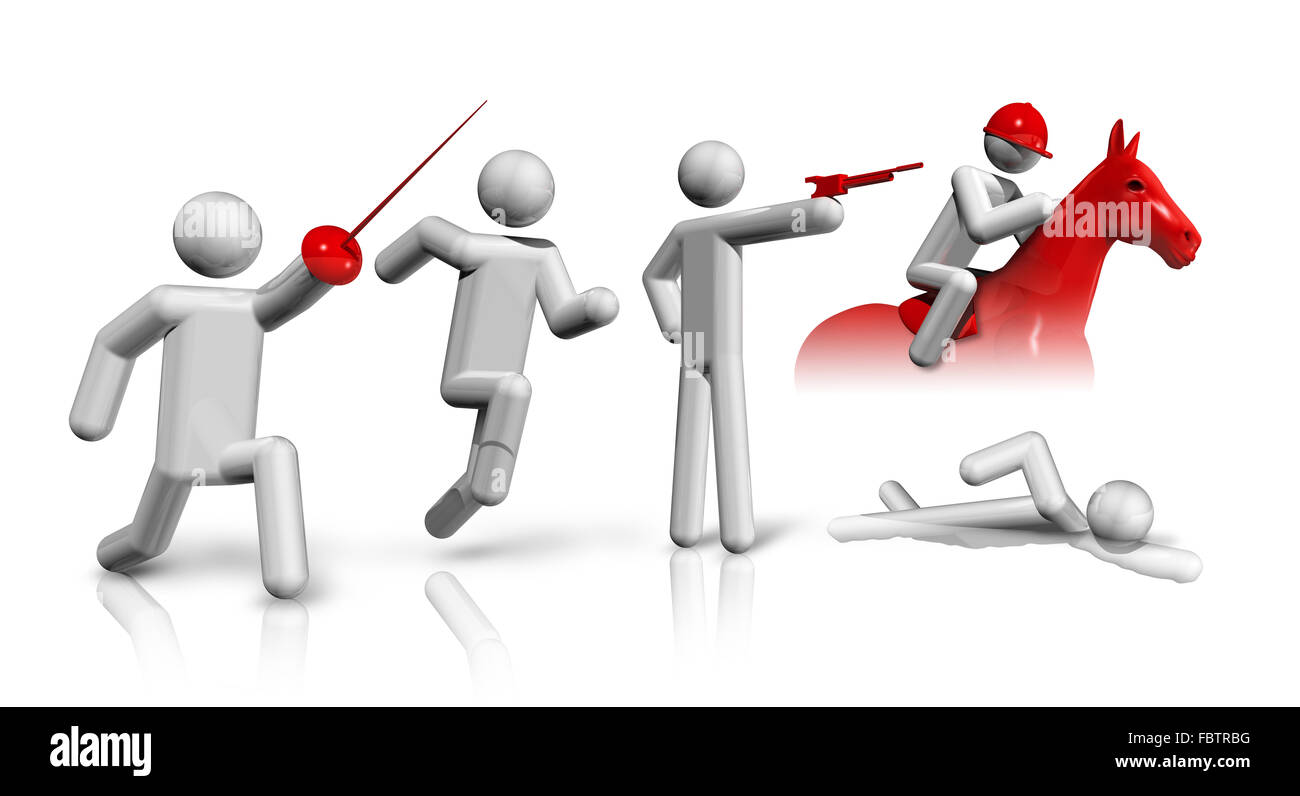 Pentathlon Cut Out Stock Images & Pictures - Alamy