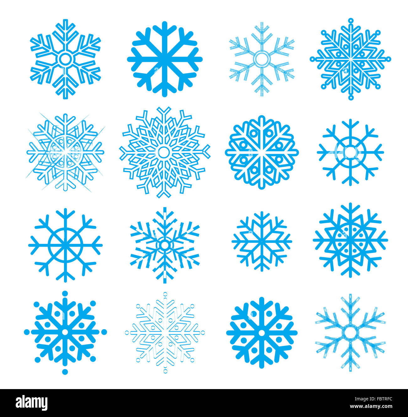 Snowflakes clip art Cut Out Stock Images & Pictures - Alamy