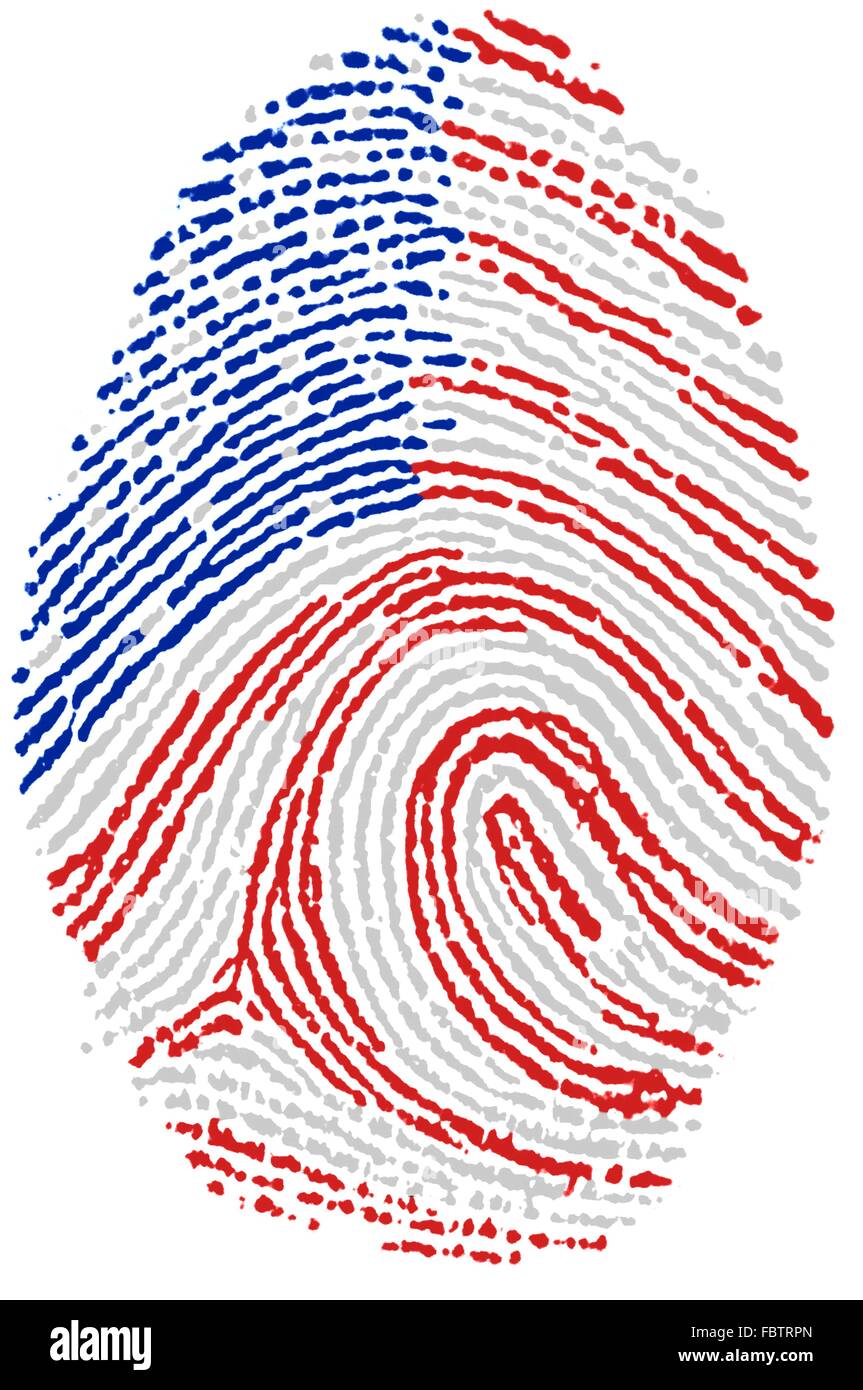 Usa flag Fingerprint Stock Photo - Alamy