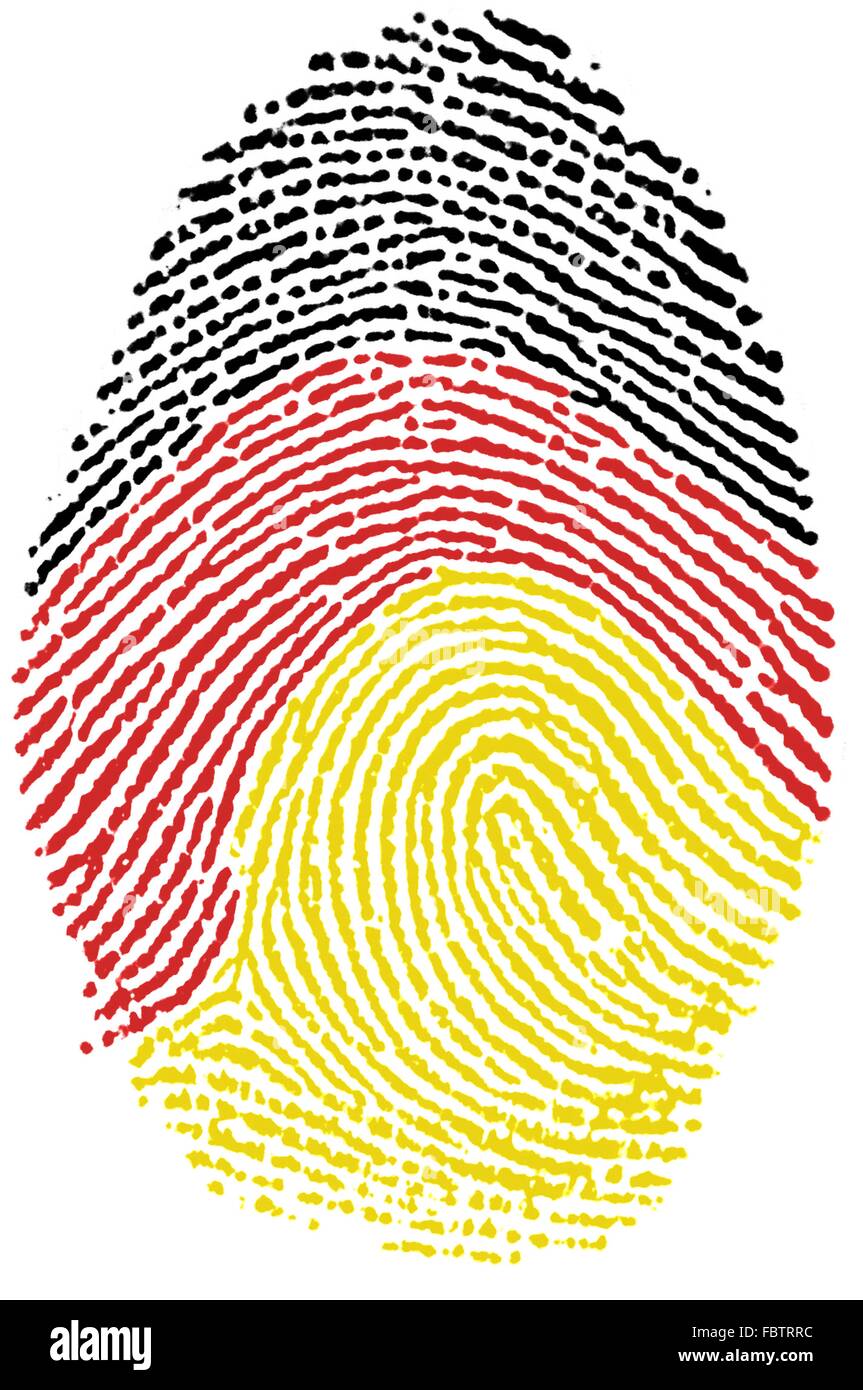 German flag Fingerprint Stock Photo - Alamy