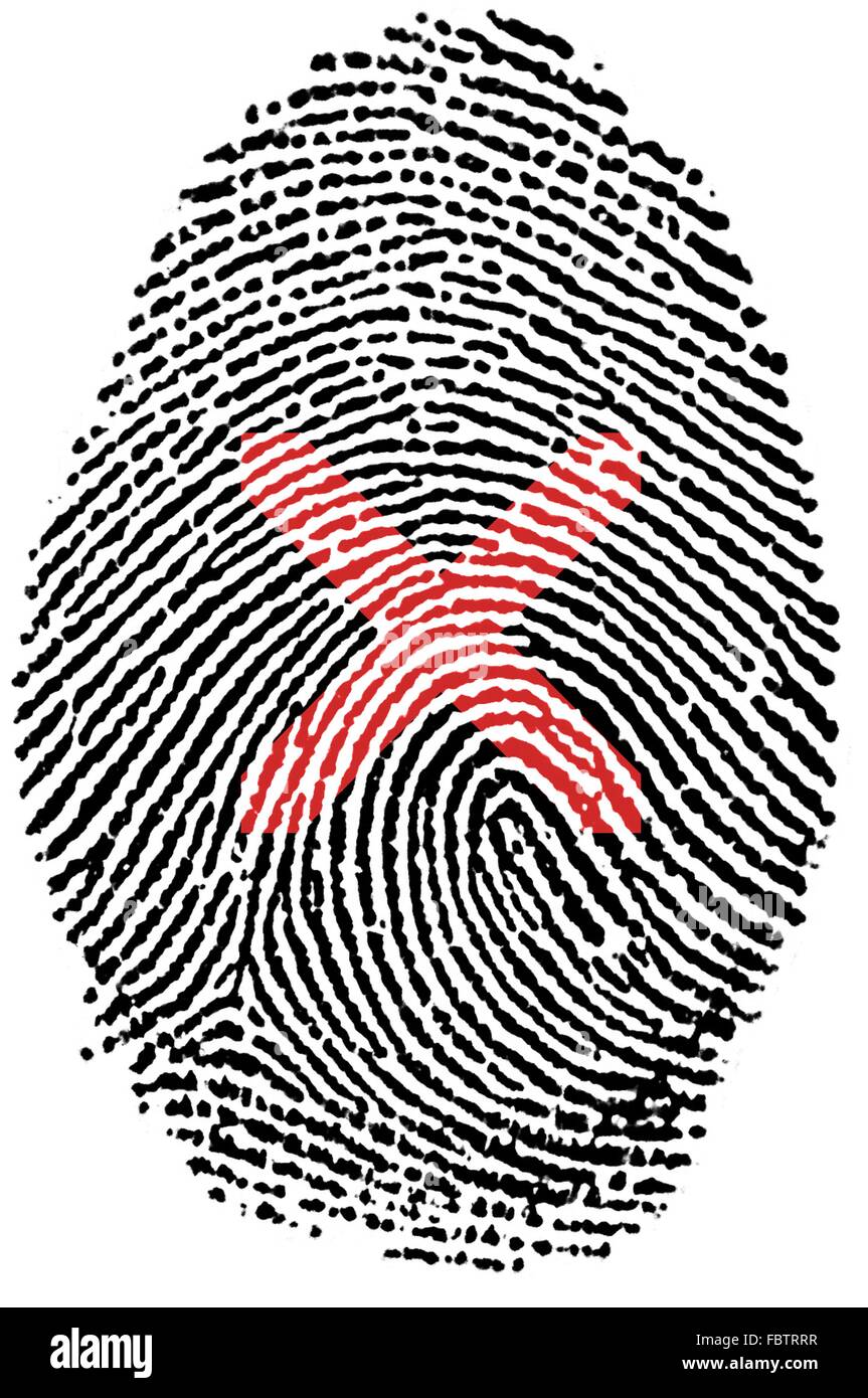 Delete action Fingerprint Stock Photo - Alamy