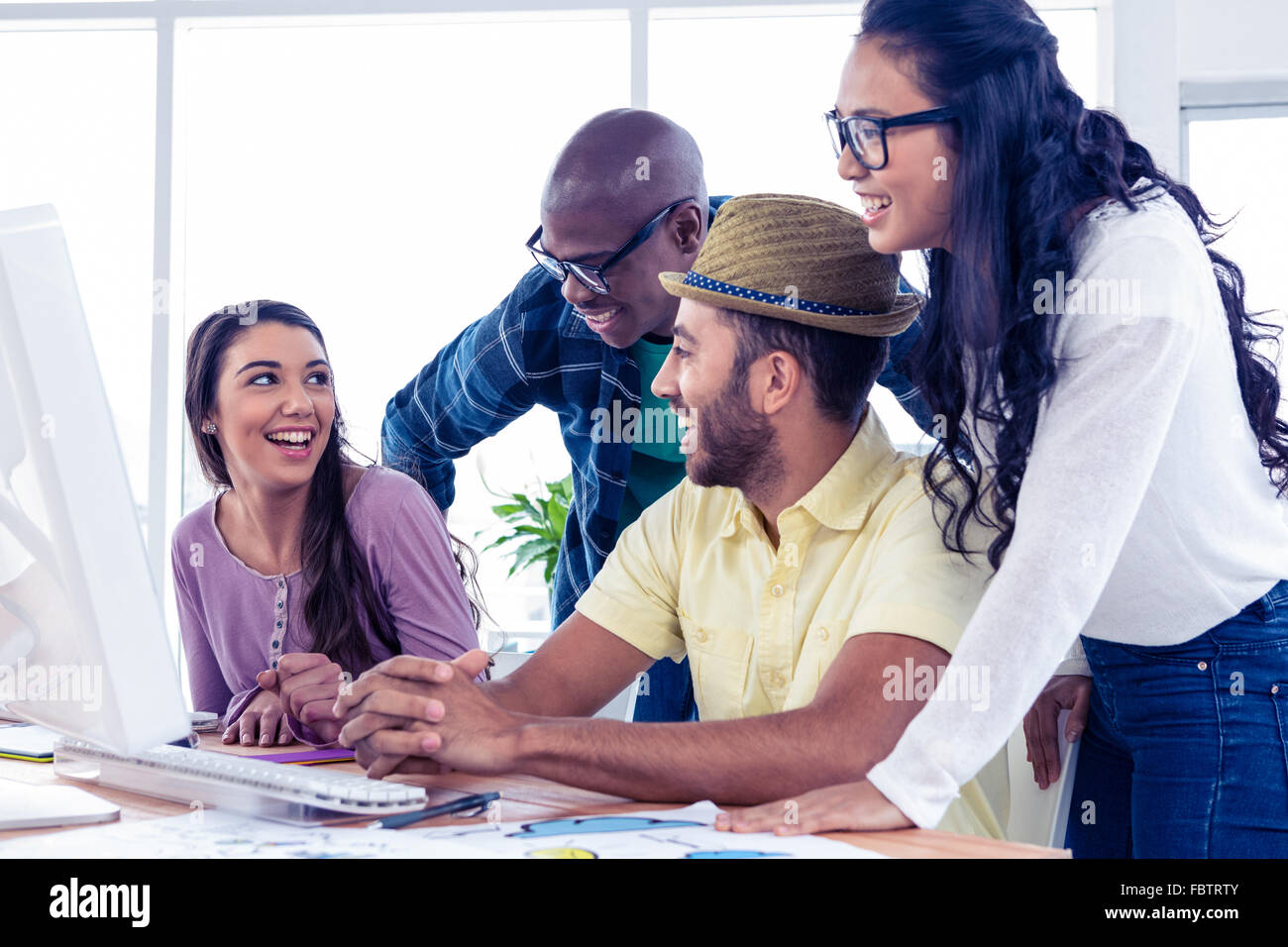 Business people laughing at desk Stock Photo - Alamy Business people laughing at desk Stock Photo - Alamy