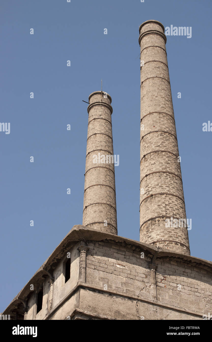 Old factory chimneys hi-res stock photography and images - Alamy