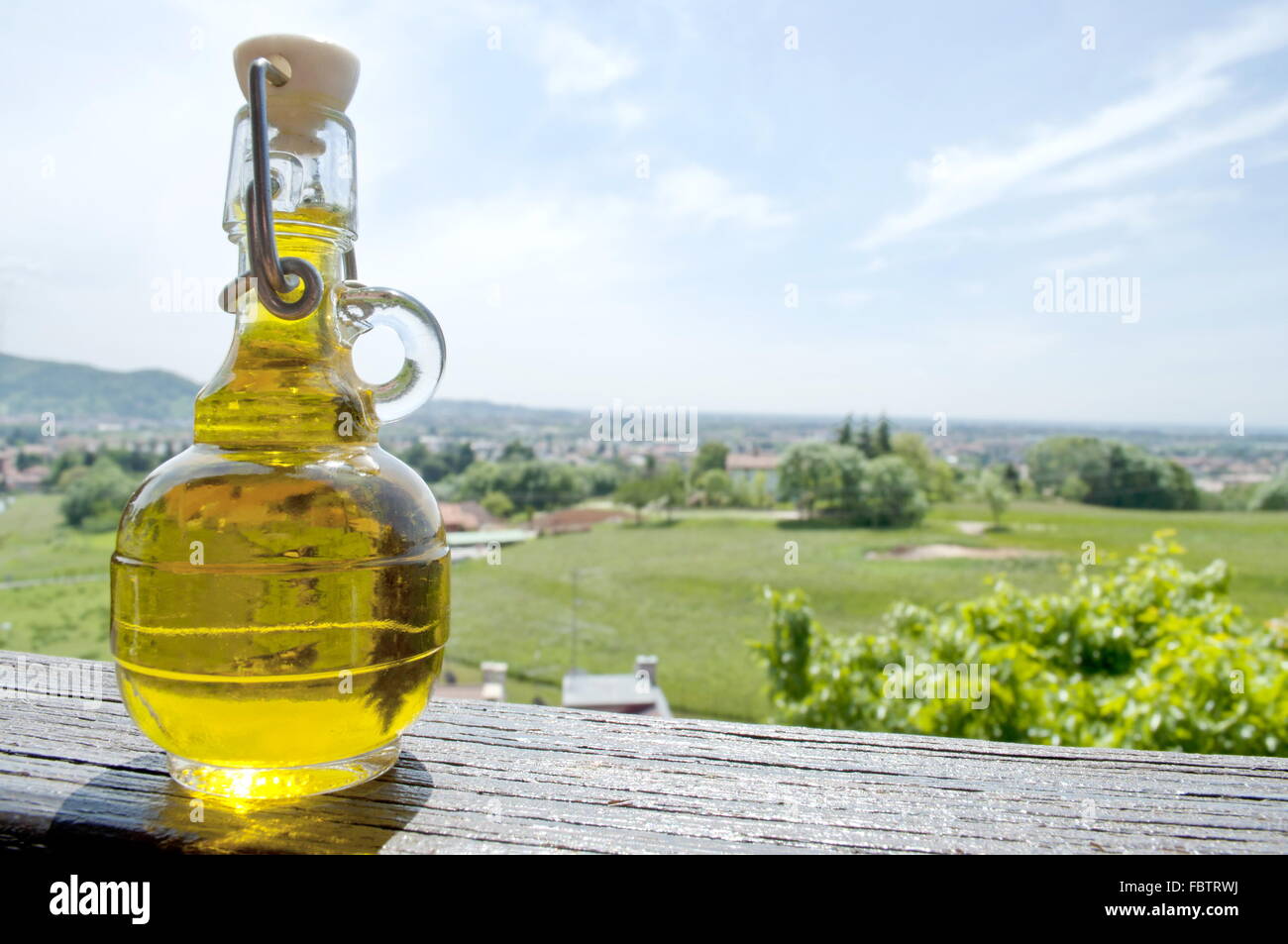Small bottle of Olive Oil Stock Photo - Alamy