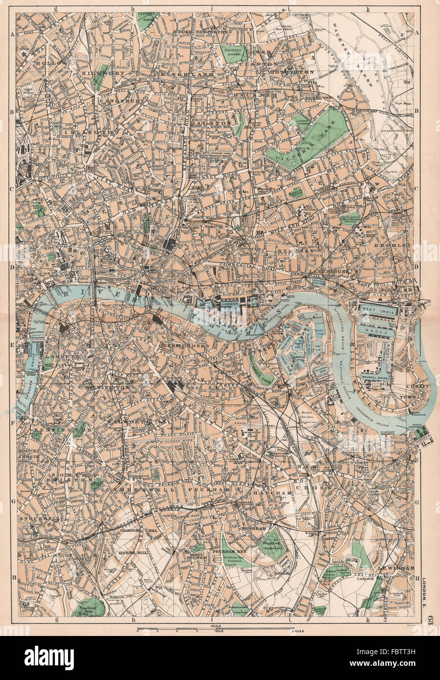 East london map hi-res stock photography and images - Alamy