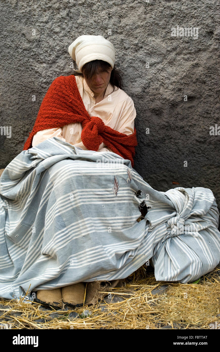 Sad poor woman Stock Photo - Alamy