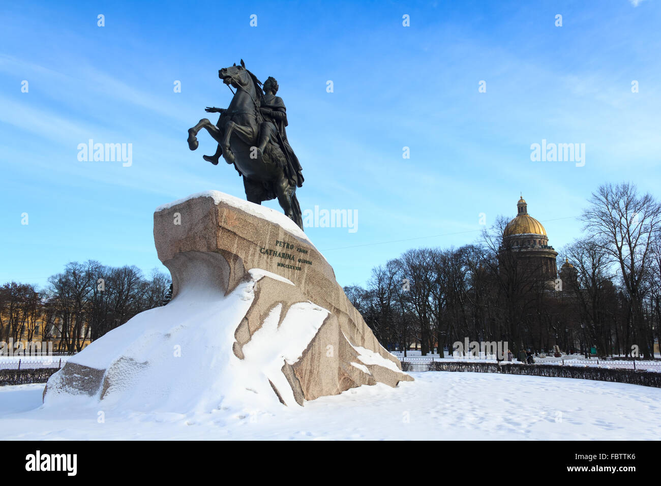 Monument of Russian emperor Peter I Stock Photo - Alamy