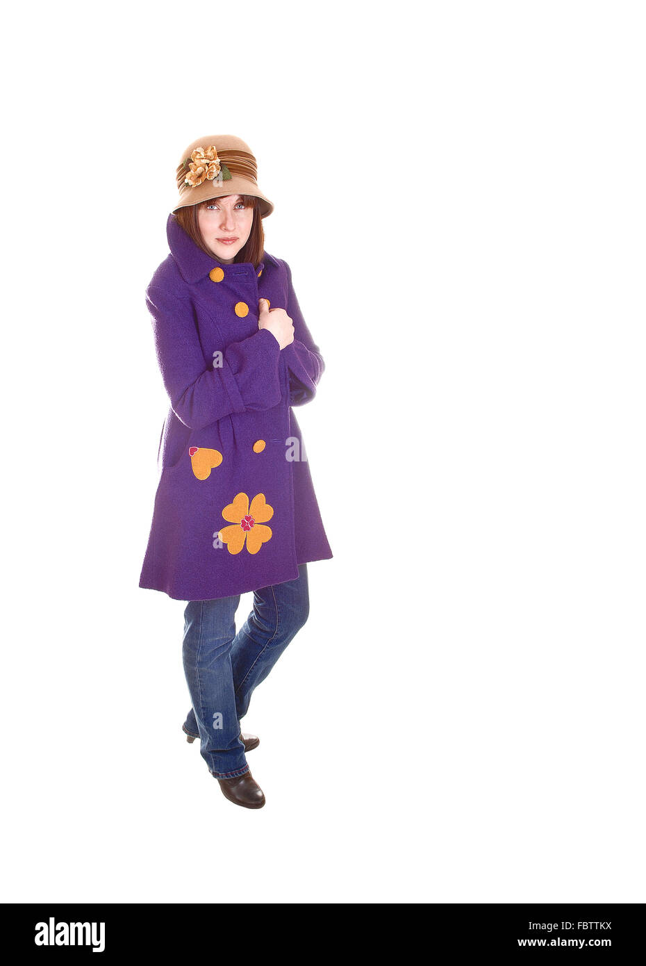 Woman in colorful winter Cut Out Stock Images & Pictures - Alamy