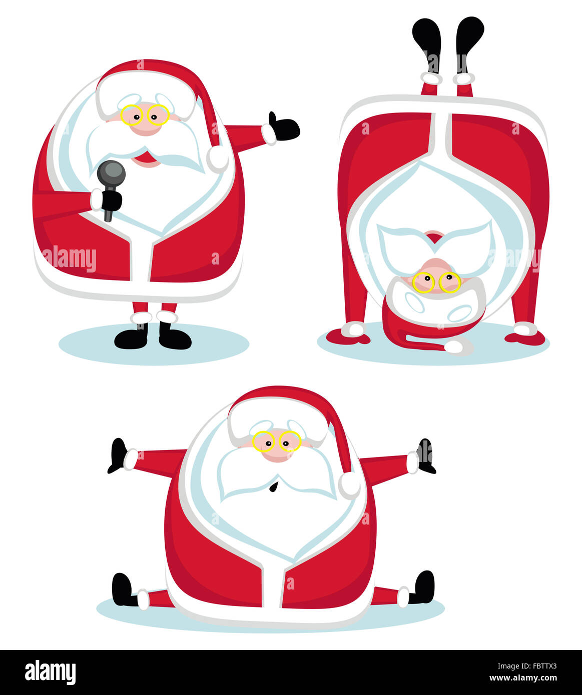 Santa in different positions Stock Photo - Alamy