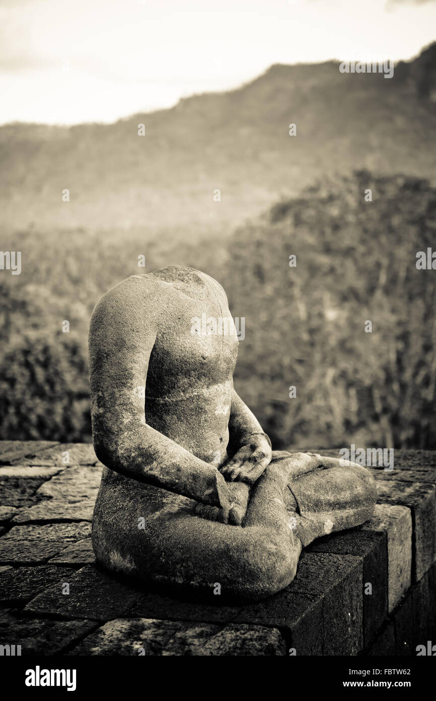 Buddha statue at Borobudur temple, Java, Indonesia Stock Photo - Alamy