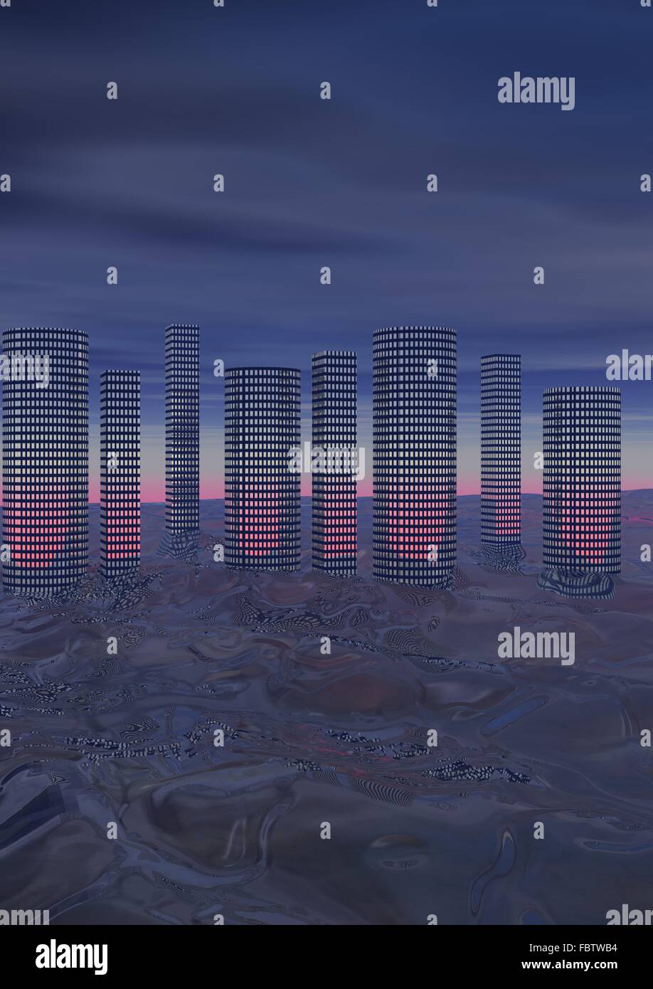 Landscape with buildings hi-res stock photography and images - Alamy