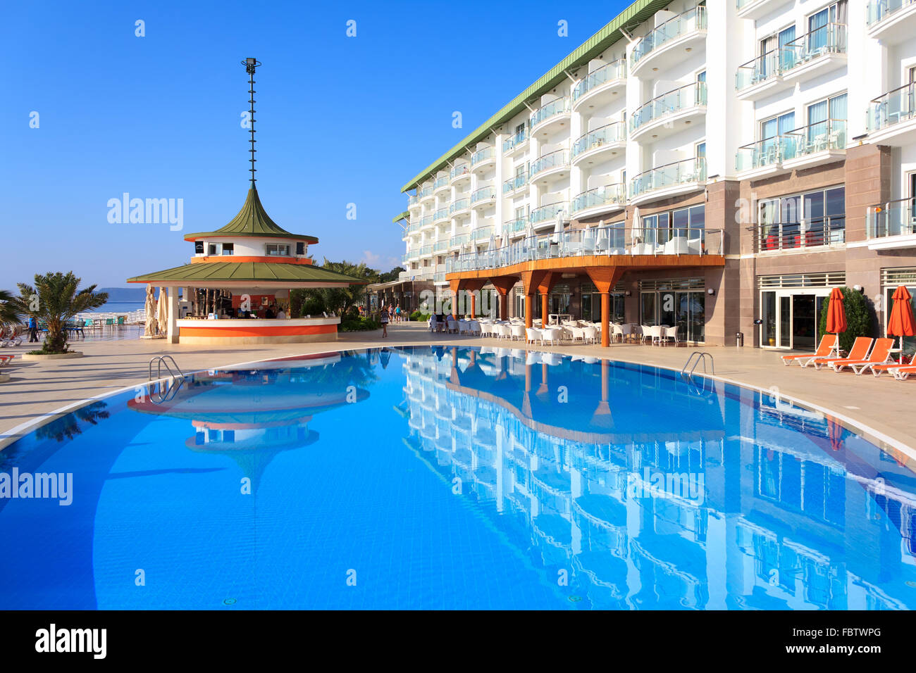 Swimming pool at the hotel, Turkey Stock Photo - Alamy