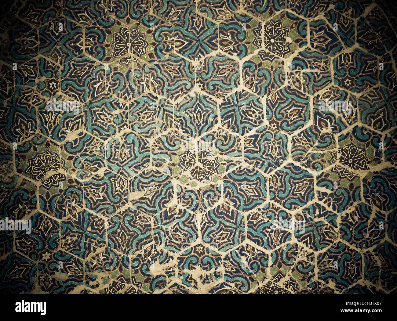 Dome of the mosque, oriental ornaments from Bukhara, Uzbekistan Stock ...