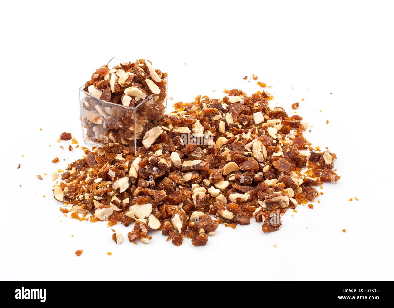 Caramelized crumbled Almonds Stock Photo - Alamy