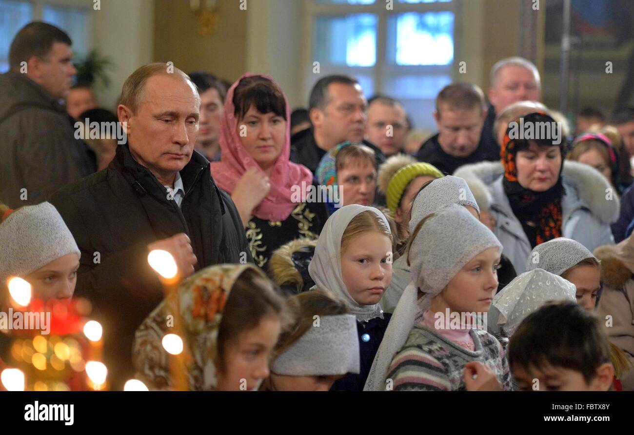 Russian President Vladimir Putin during an Orthodox Christian Christmas ...