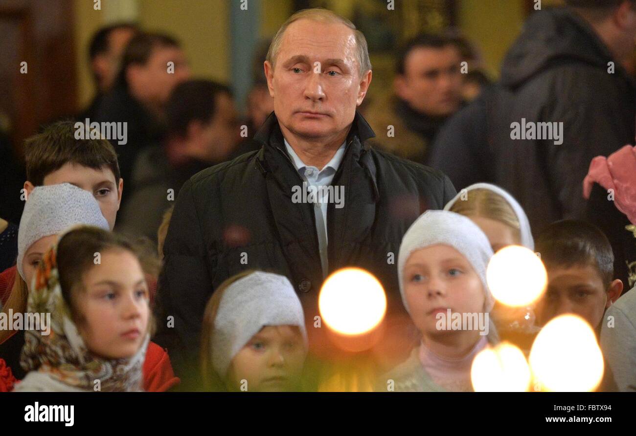Russian President Vladimir Putin during an Orthodox Christian Christmas ...