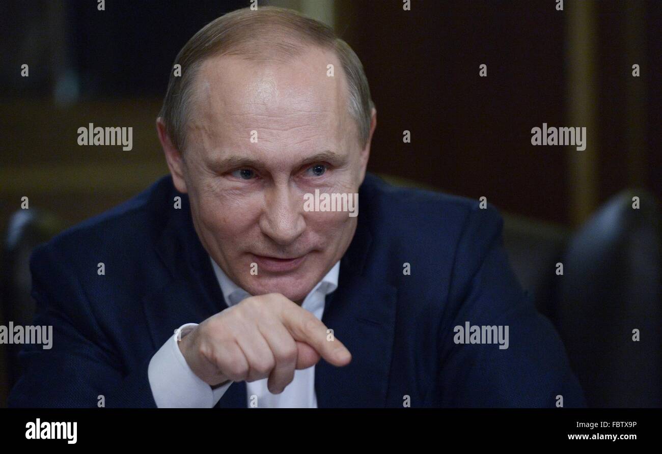 Russian President Vladimir Putin during an interview with Germany's ...
