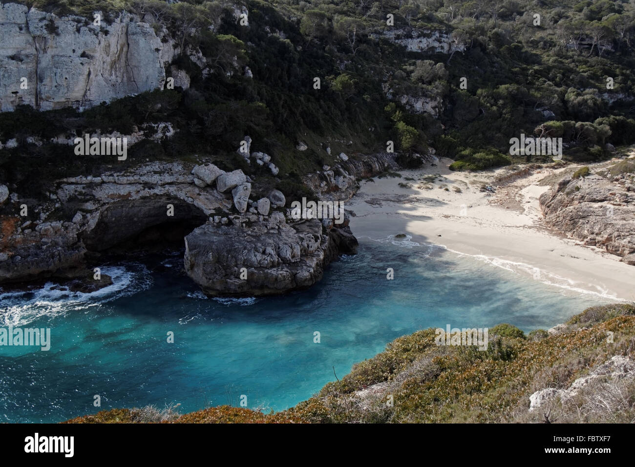 The cove Cala Marmols at Mallorca Stock Photo - Alamy