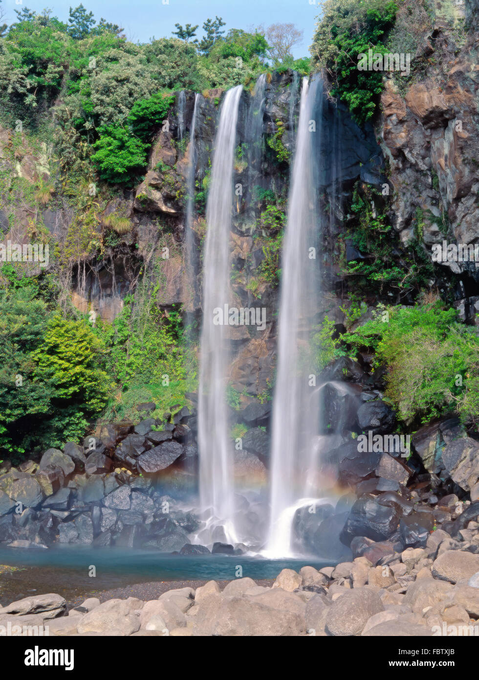 Jeongbang falls Stock Photo - Alamy