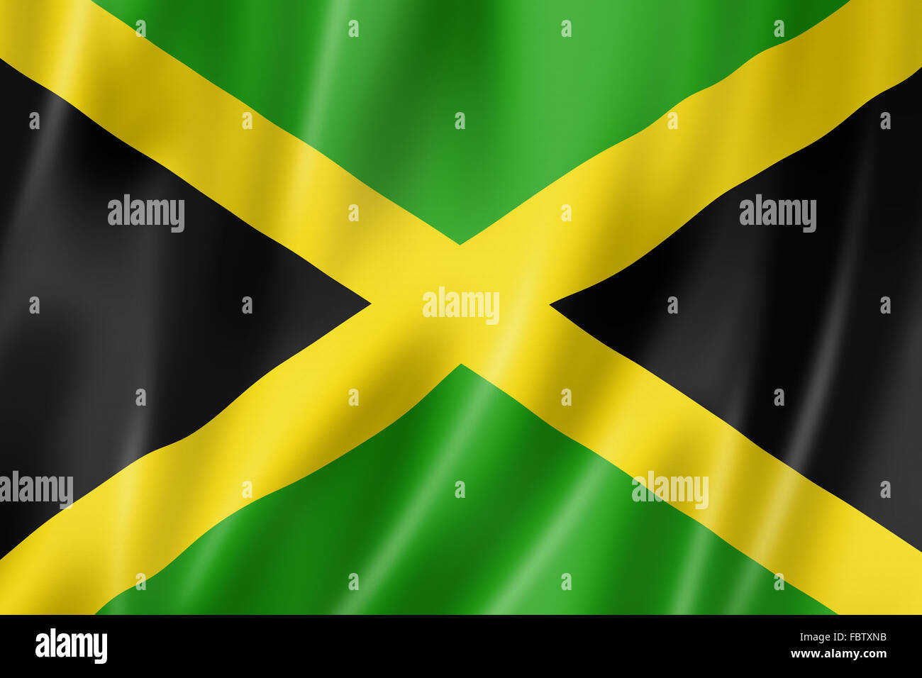 Jamaican flag Stock Photo - Alamy