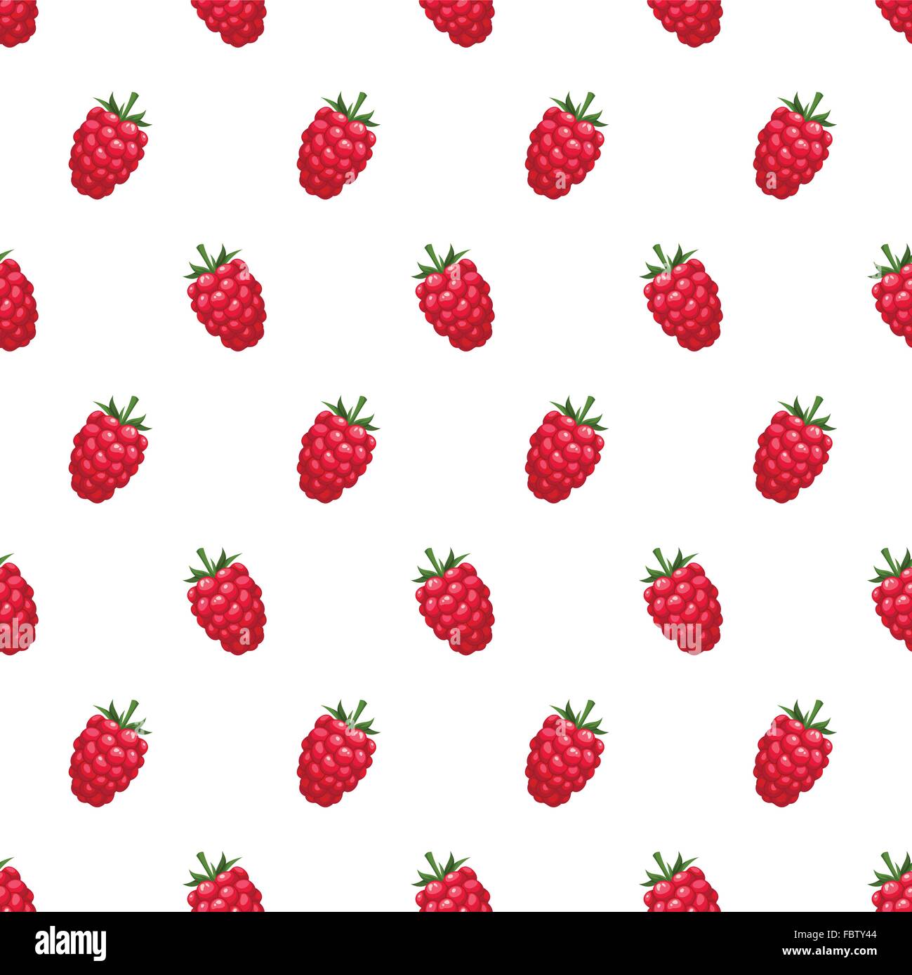 Seamless pattern with raspberry. Vector illustration Stock Vector Image ...