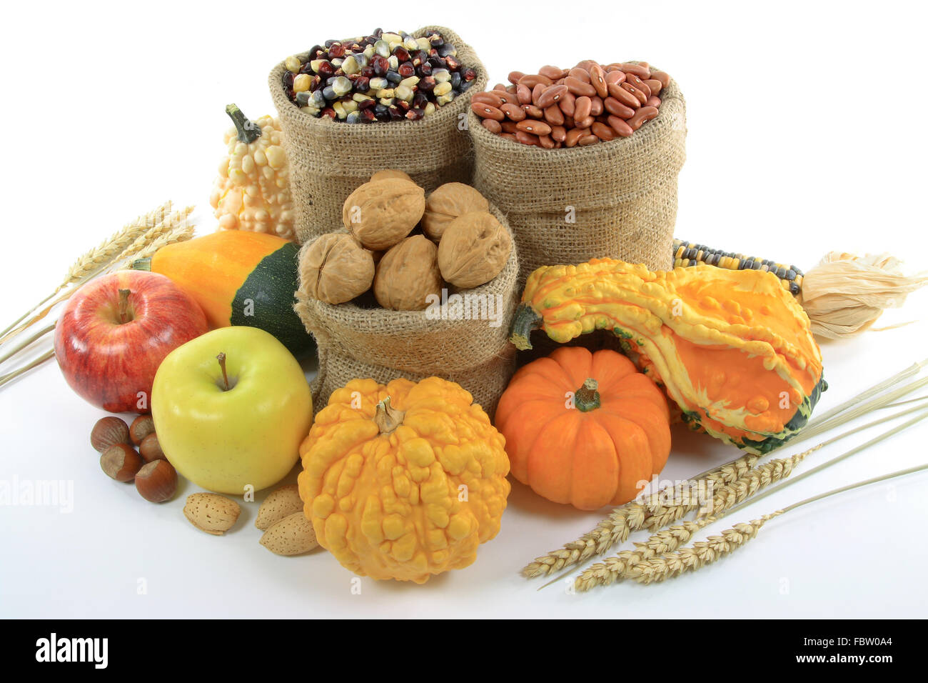 Fall Fruits, Nuts and squashes Stock Photo - Alamy