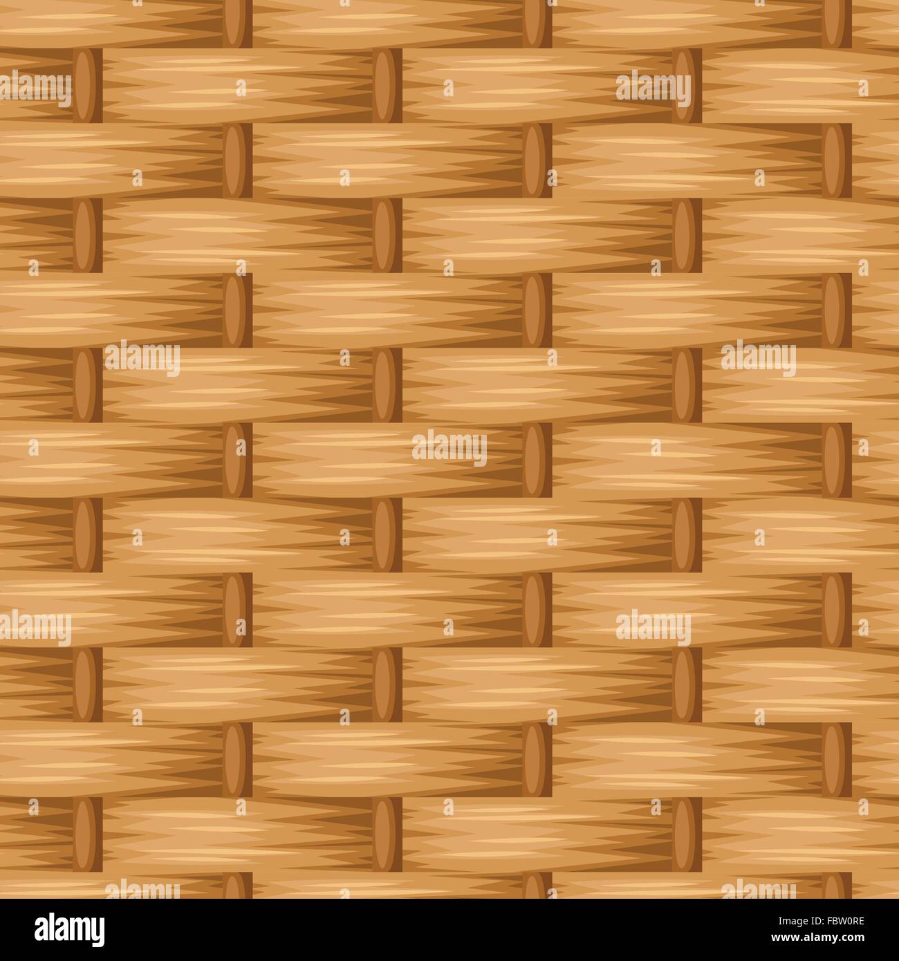 Brown Wicker Texture Vector Seamless Background Stock Vector Image