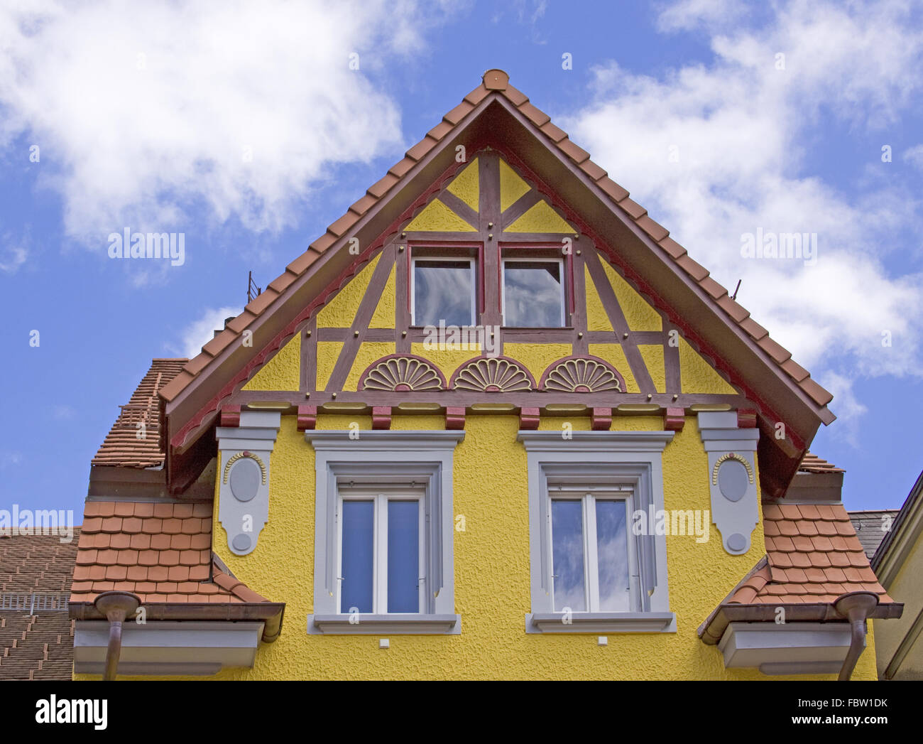historical gable half-timbered house Villingen Stock Photo - Alamy