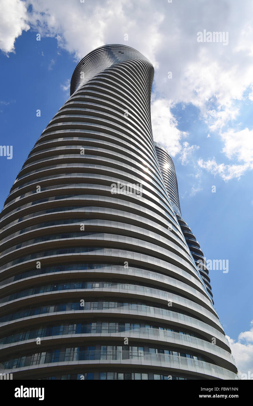 Two twisted towers Stock Photo - Alamy