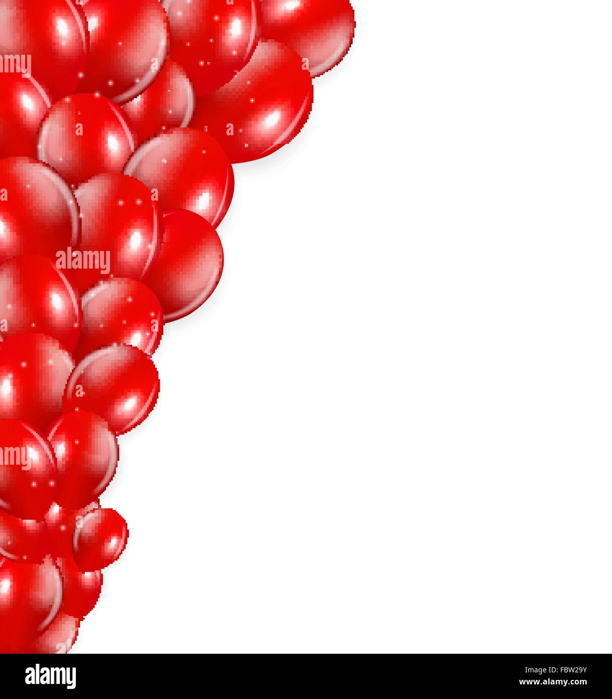 Set of Red Balloons, Vector Illustration Stock Vector Image & Art - Alamy
