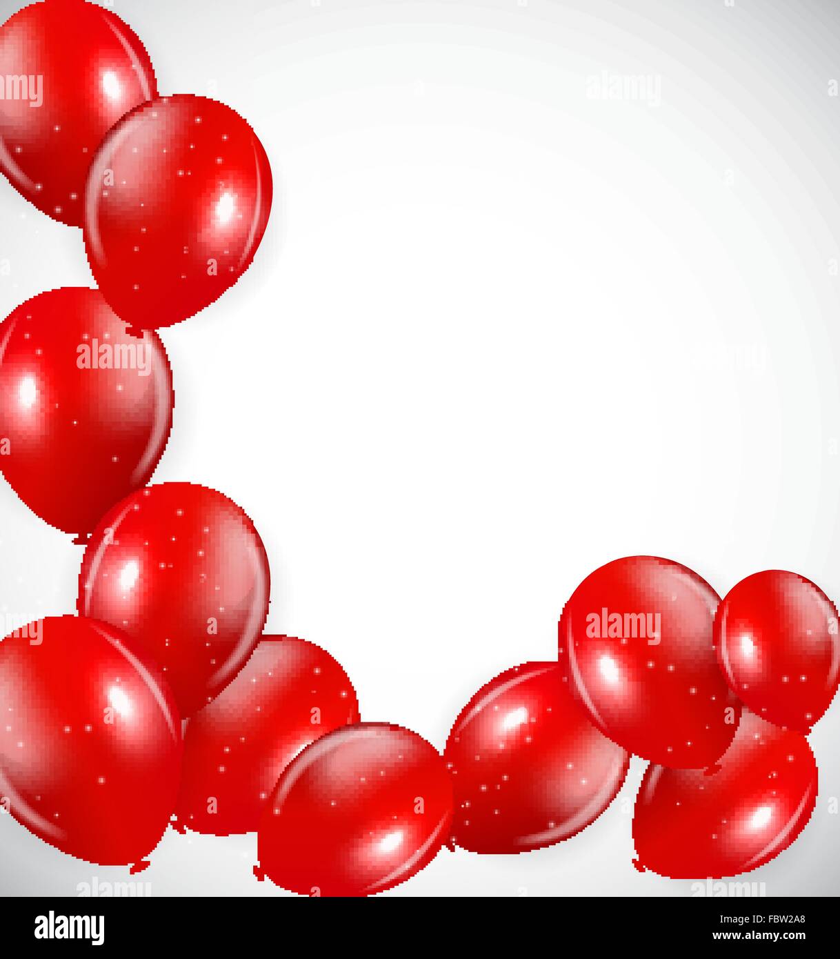 Set of Red Balloons, Vector Illustration Stock Vector Image & Art - Alamy