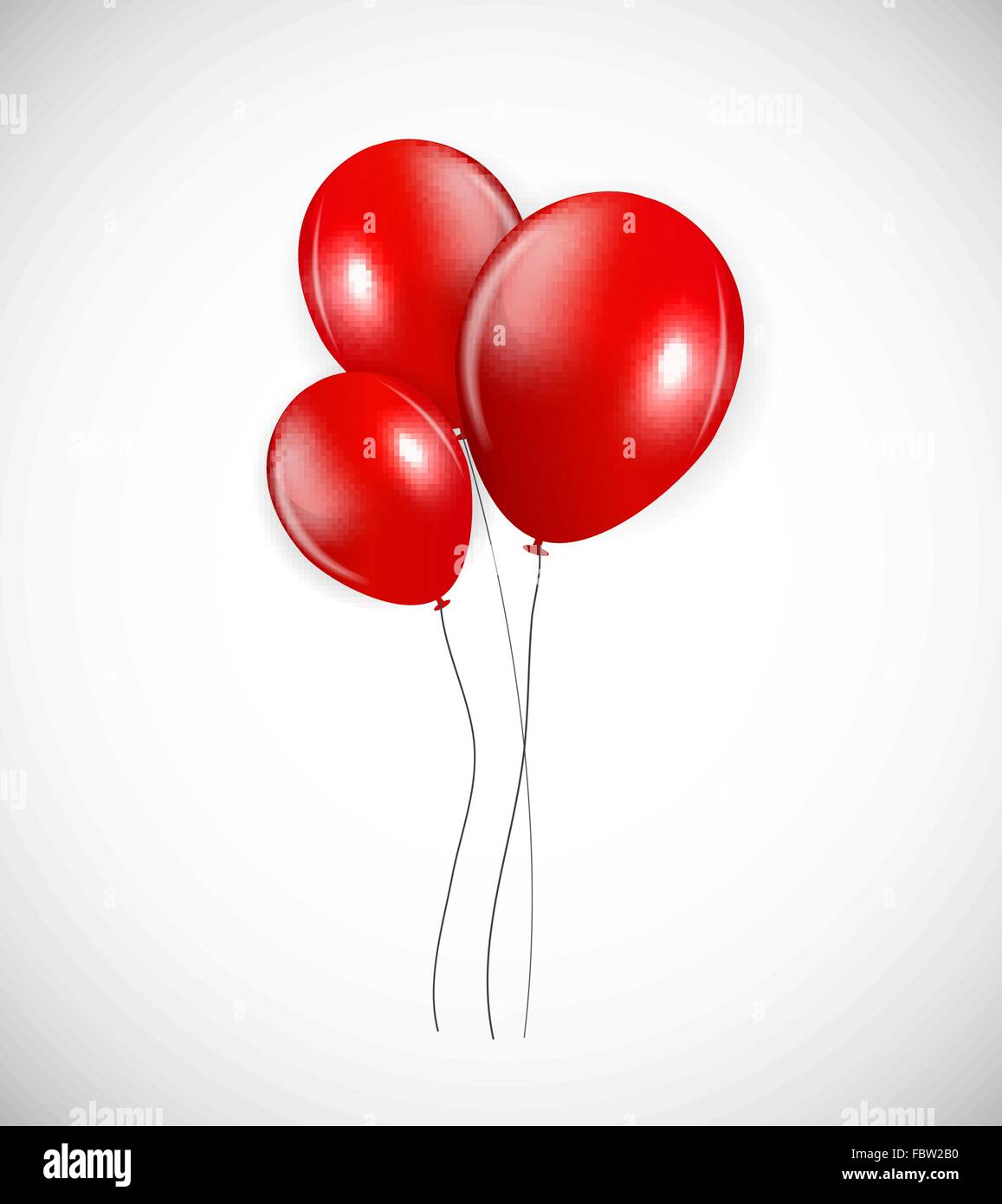 Set of Red Balloons, Vector Illustration Stock Vector Image & Art - Alamy