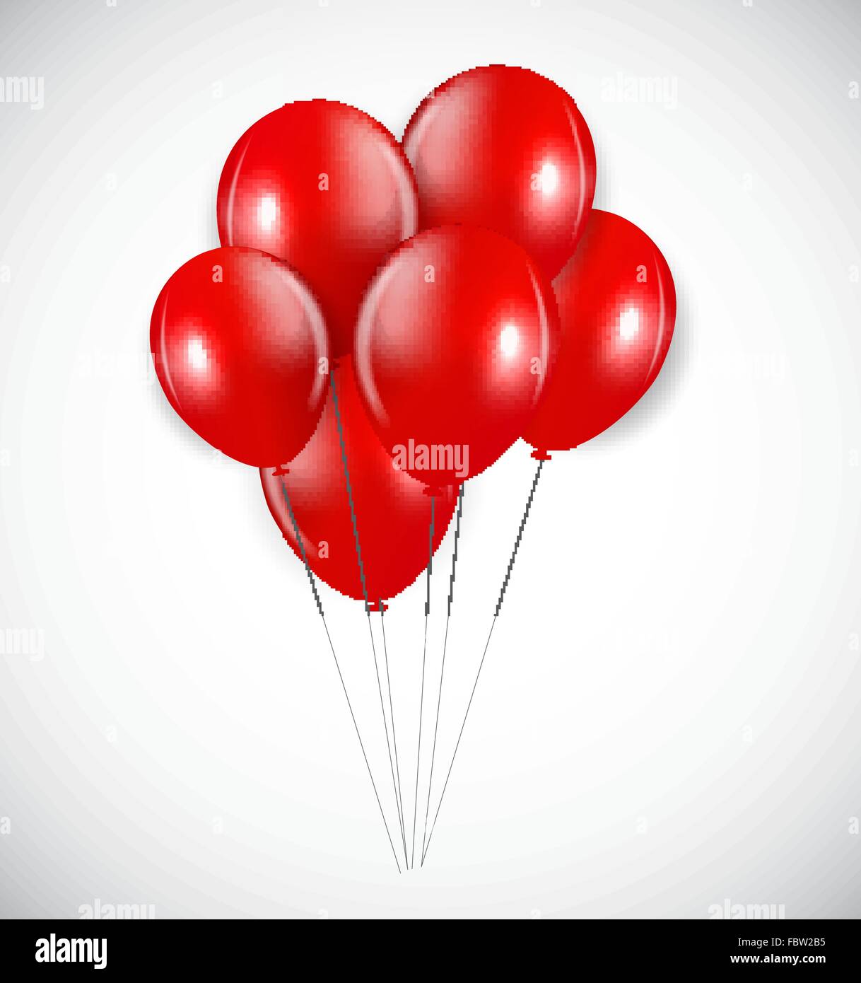Set of Red Balloons, Vector Illustration Stock Vector Image & Art - Alamy