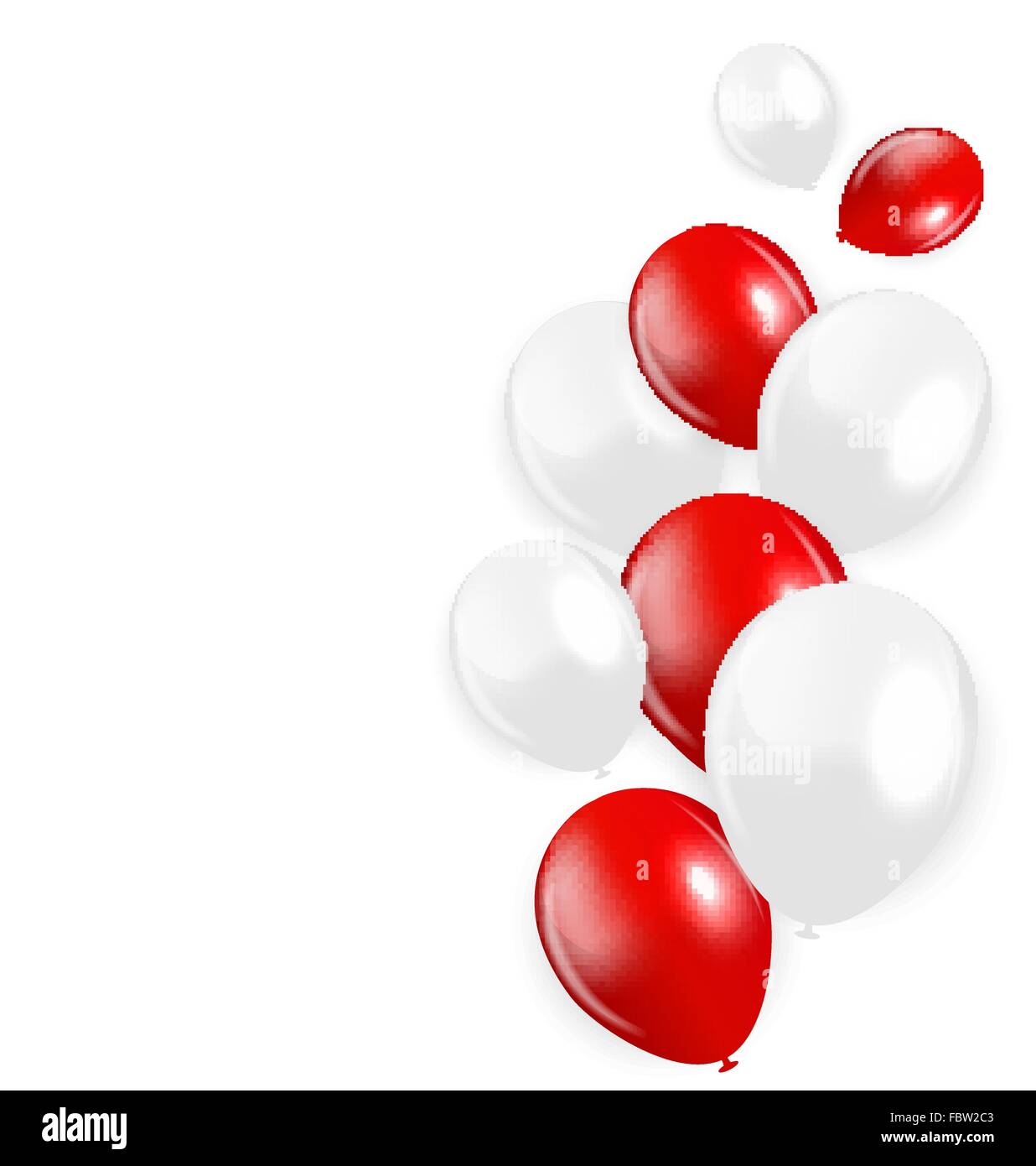 Set of Red Balloons, Vector Illustration Stock Vector Image & Art - Alamy