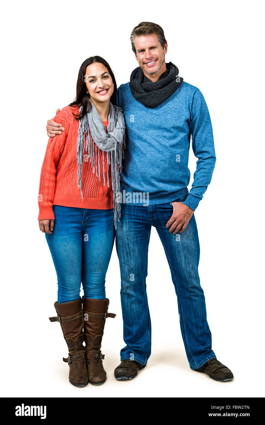 Portrait of happy couple standing together Stock Photo - Alamy