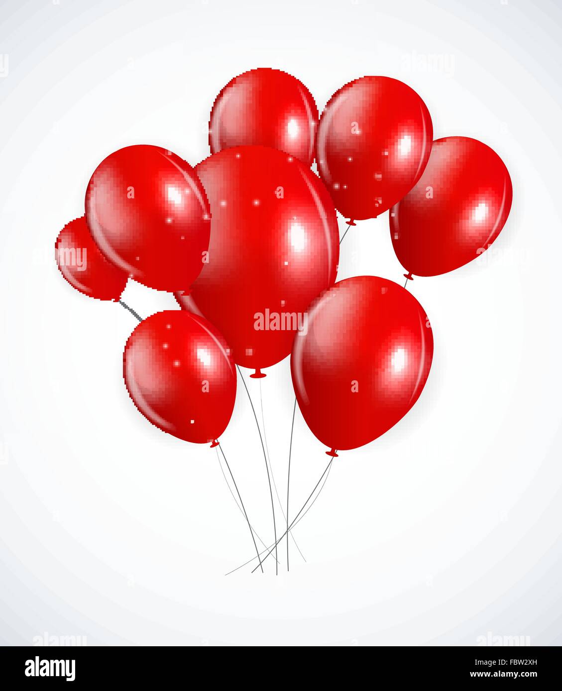 Set of Red Balloons, Vector Illustration Stock Vector Image & Art - Alamy