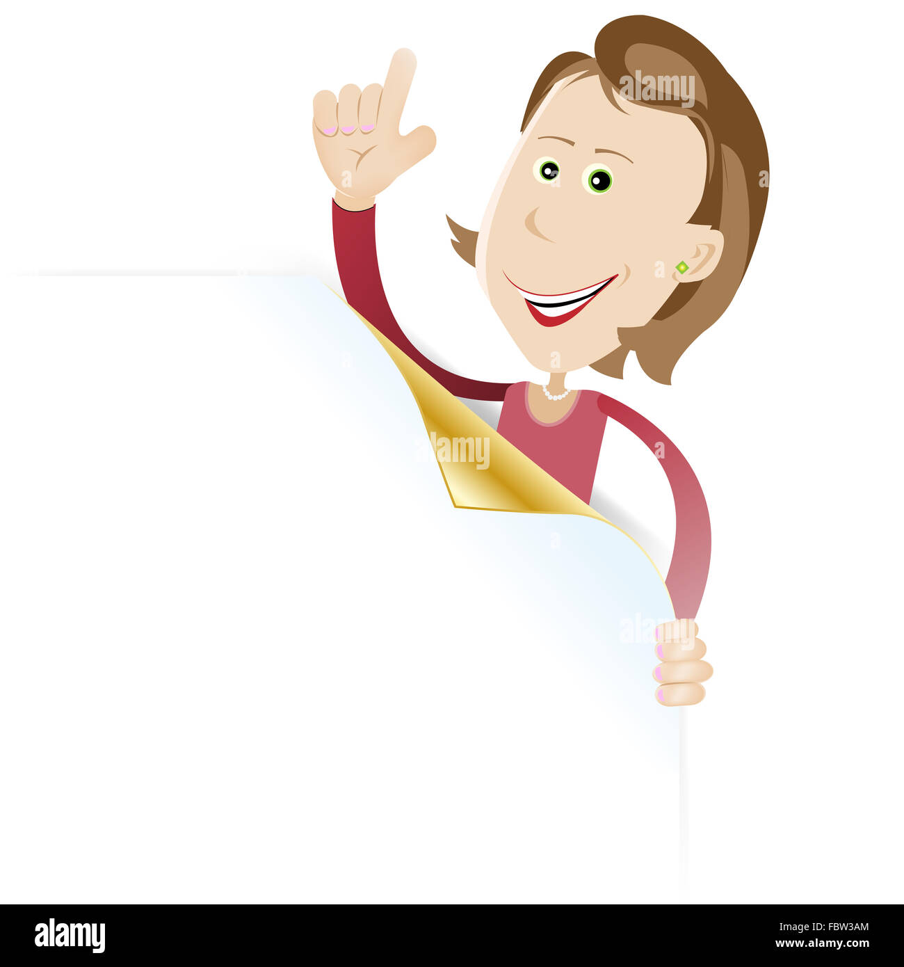 Cartoon woman sign hi-res stock photography and images - Alamy